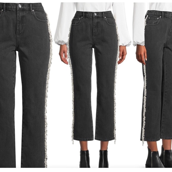 Milly | Jeans | Milly Gineen Faux Pearl Fringe Jeans | Poshmark